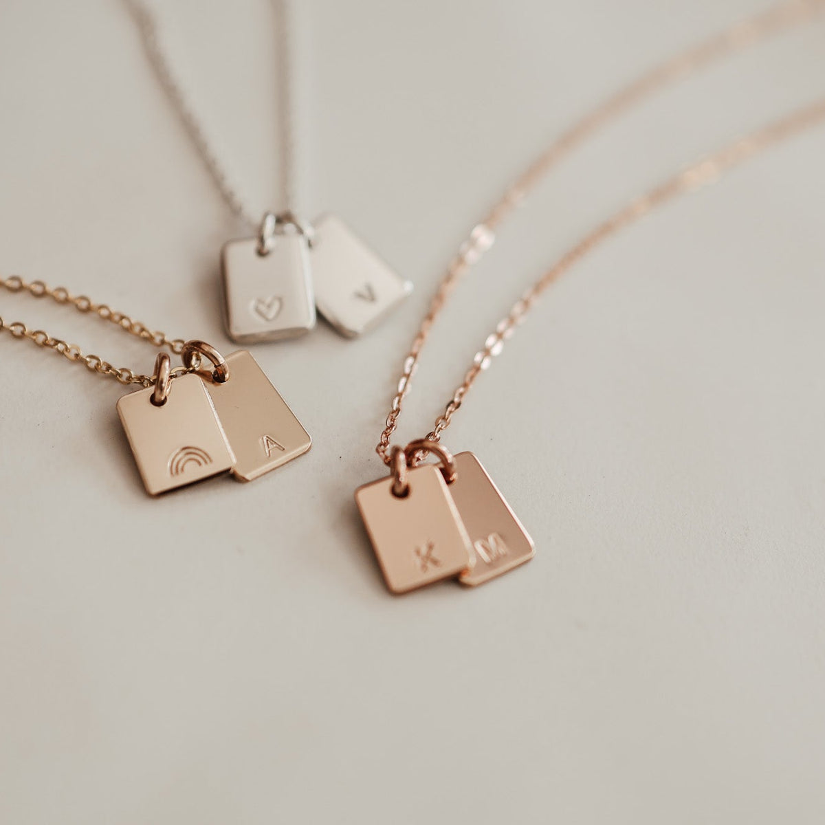 Personalised Jewellery with Rectangle Pendants – KBN Jewellery