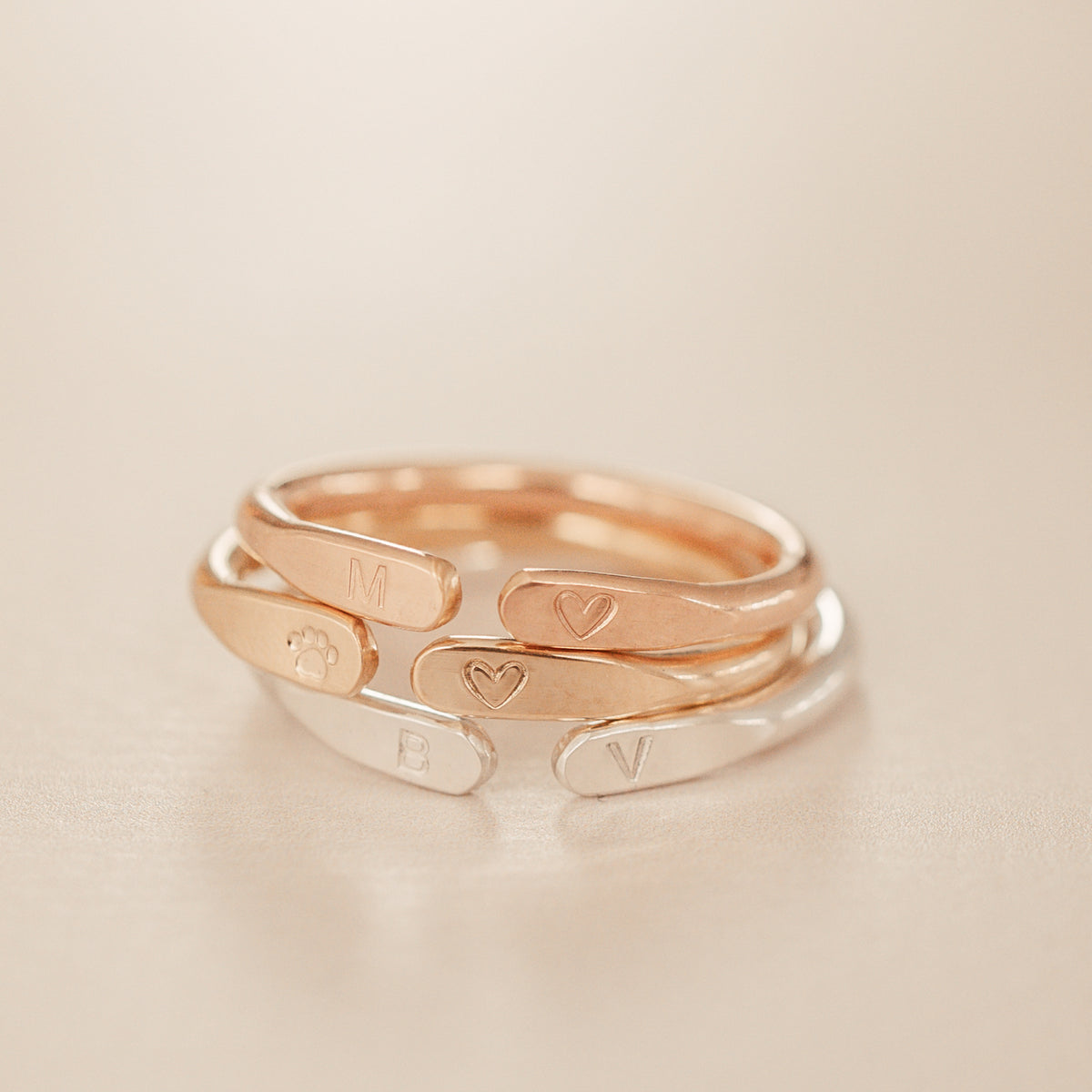 Ever Initial Wrap Ring | Simple Rings | Kellective by Nikki – KBN Jewellery